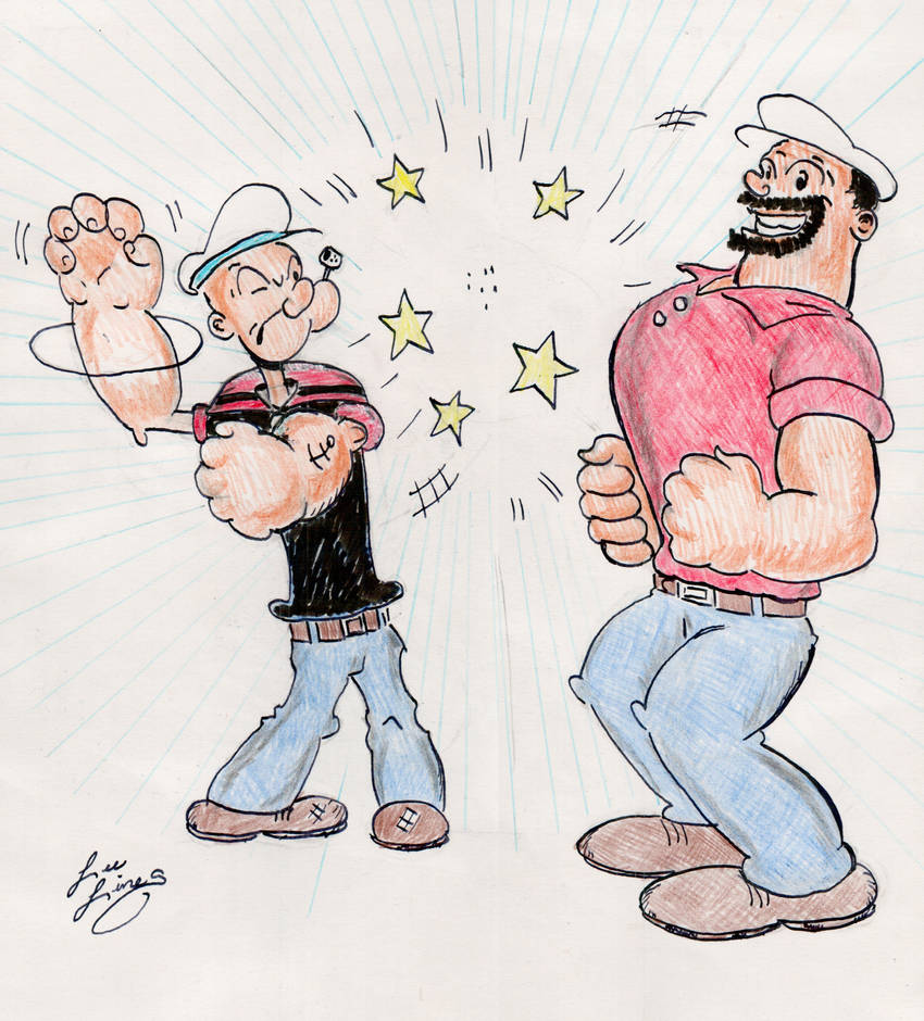 Popeye vs Bluto by Bombfetish on DeviantArt Popeye vs Bluto by Bombfetish on DeviantArt