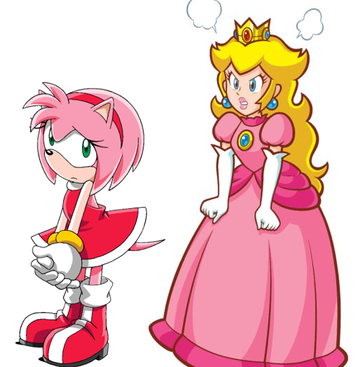 Amy Rose Meets Princess Peach By Candyuwu2003 On Deviantart