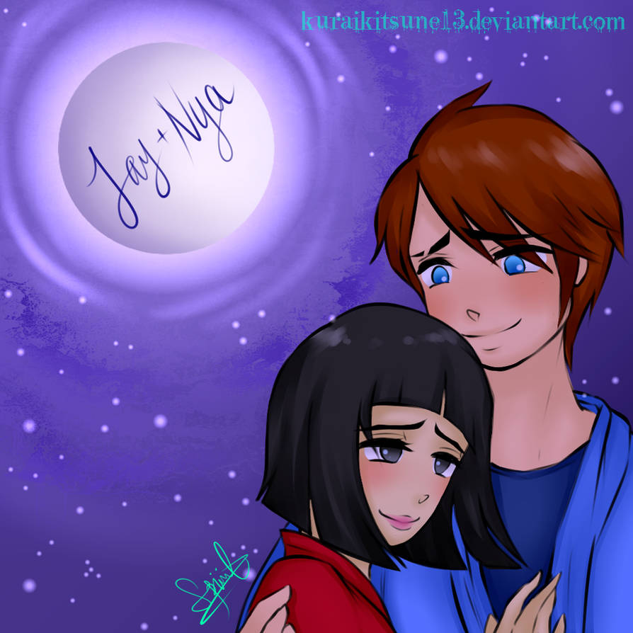 Ninjago Jay Nya Under The Blue Moon By Kuraikitsune13 On Deviantart