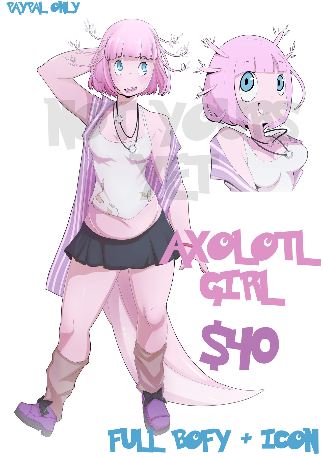 Open Axolotl Girl By Witchdollatelier On Deviantart