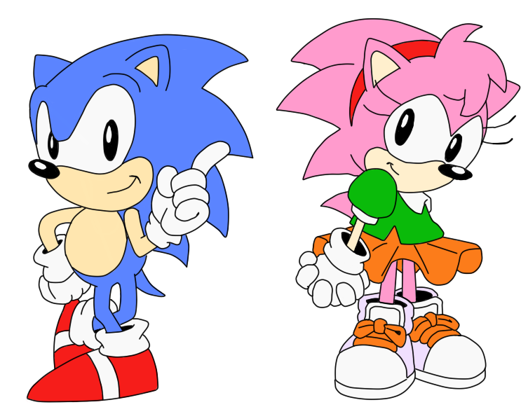 Sonic And Amy By Reallyfaster On Deviantart