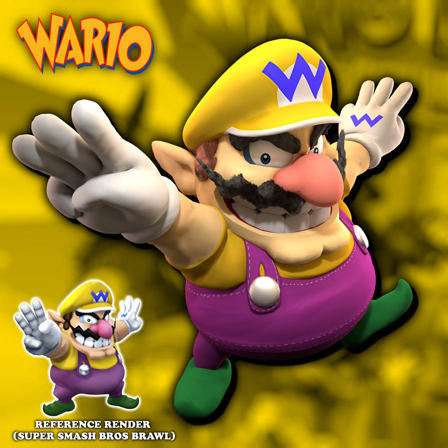 Brawl Render Remake: Overalls Wario by MegaMario2001 on DeviantArt Brawl Render Remake: Overalls Wario by MegaMario2001 on DeviantArt