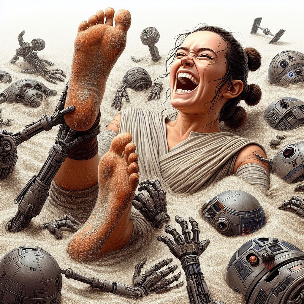 Ai Rey Tickled By Group Of Rogue Droids 4 By Tmuhh On Deviantart