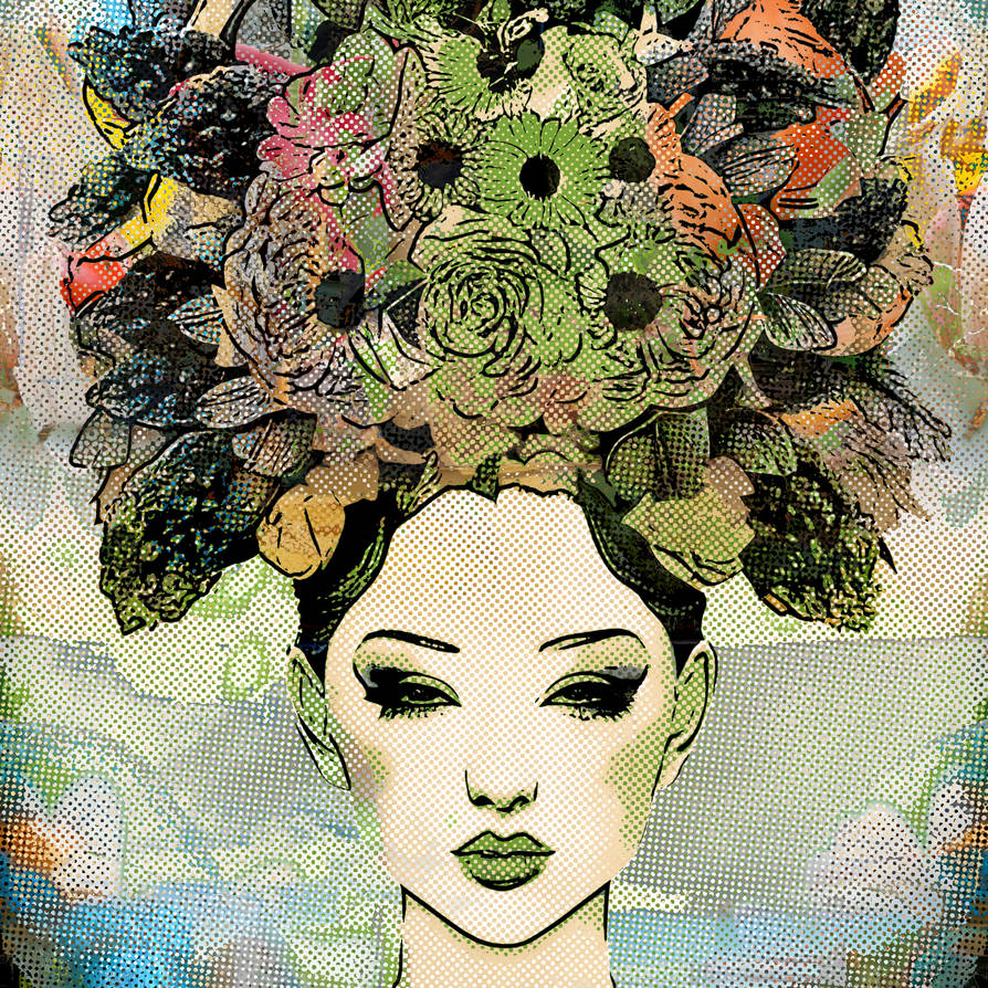 Bouquet Beauties 06 Pop Art Collage By 77tradewinds On Deviantart