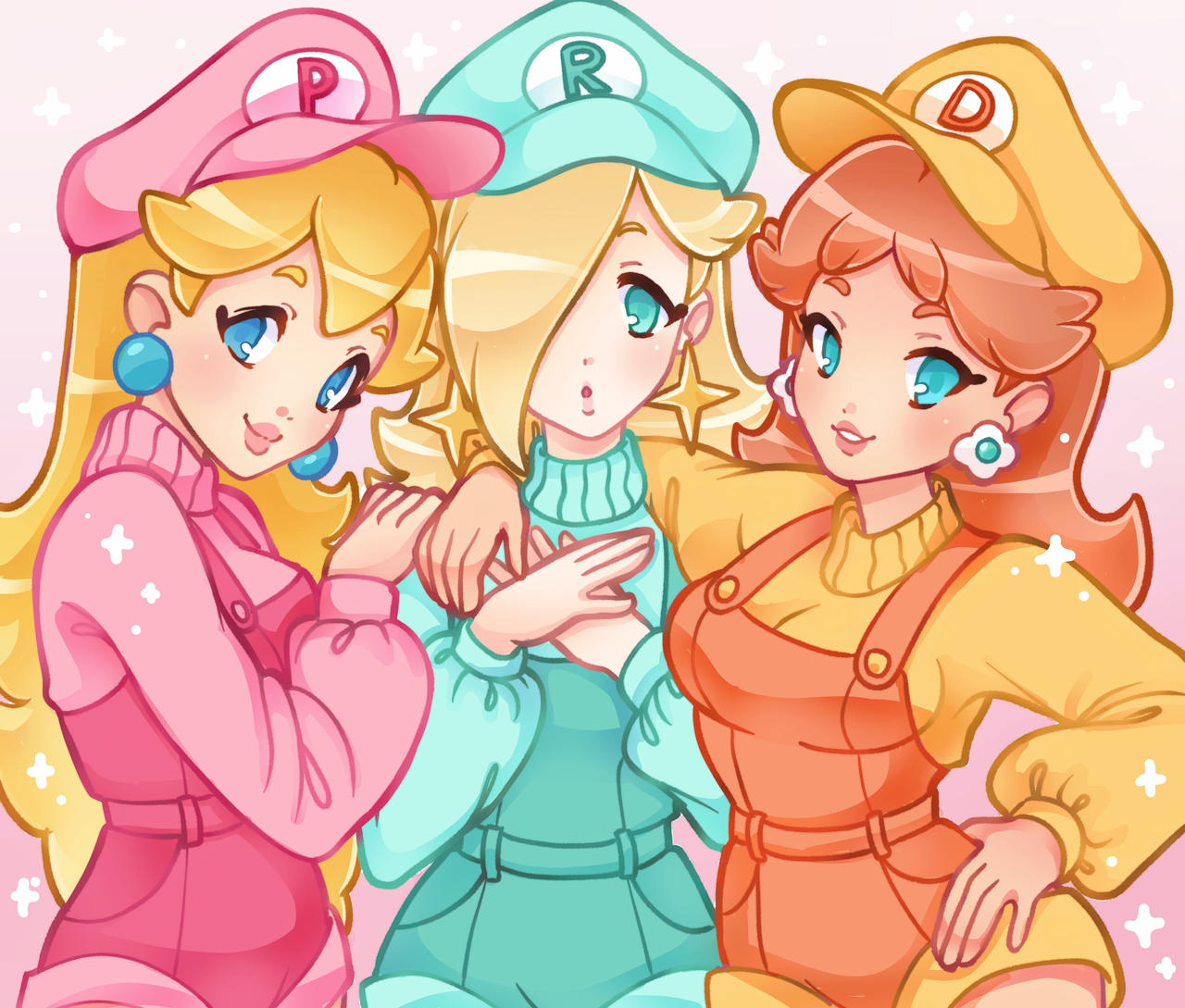 Princeses Peach Daisy And Rosalina Together By Migmonster1979 On Deviantart