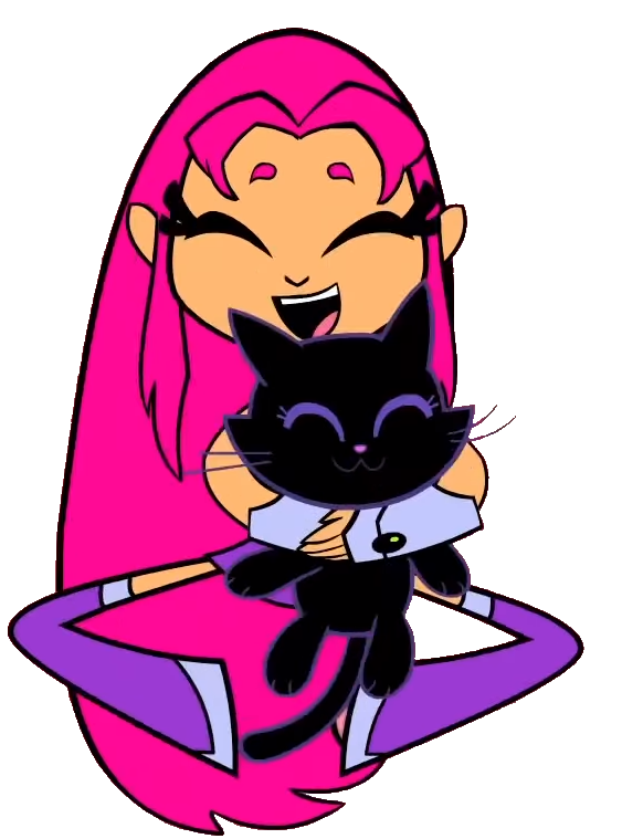 Starfire Sitting With A Kitten By Markendria2007 On Deviantart