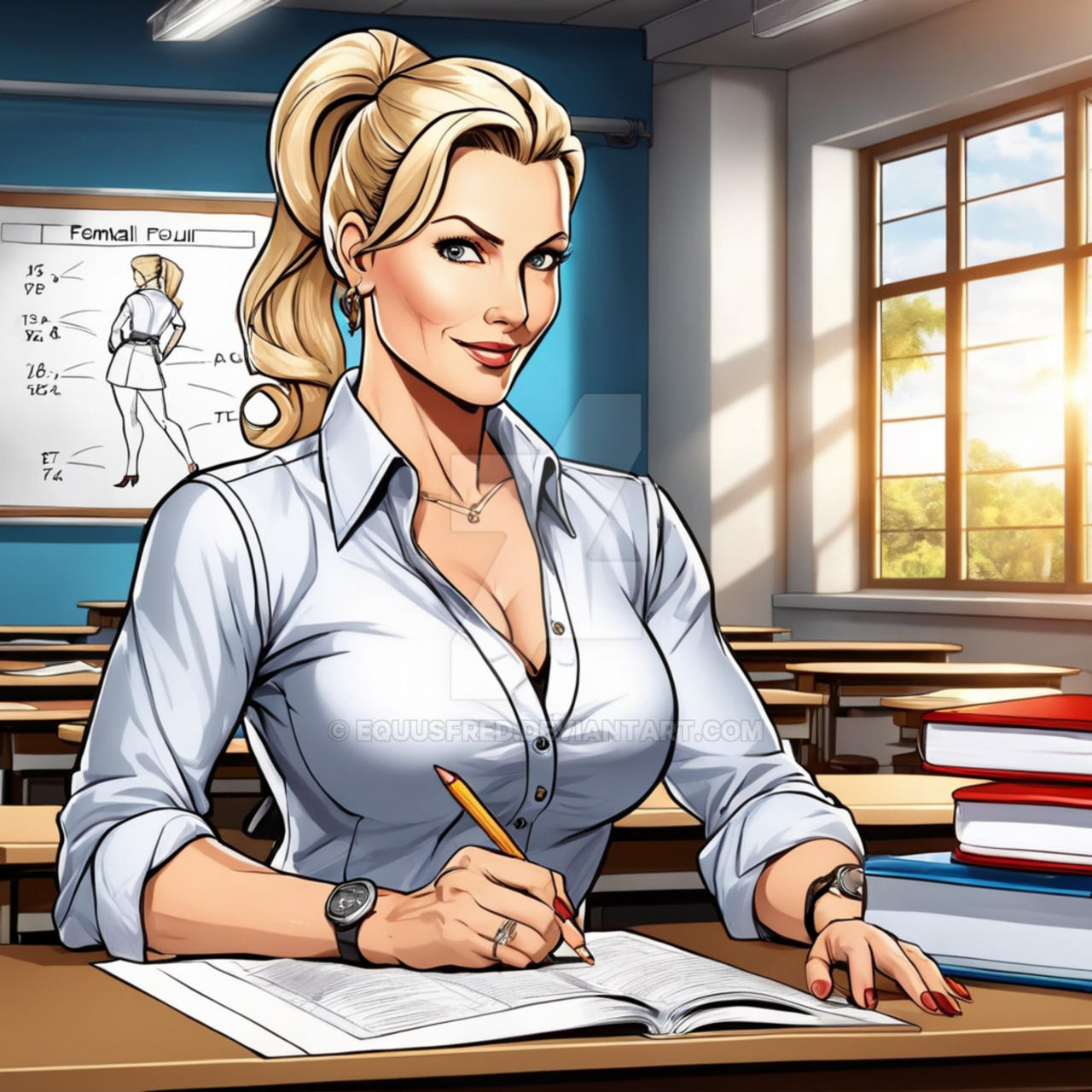 Teacher In The Classroom By Equusfred On Deviantart
