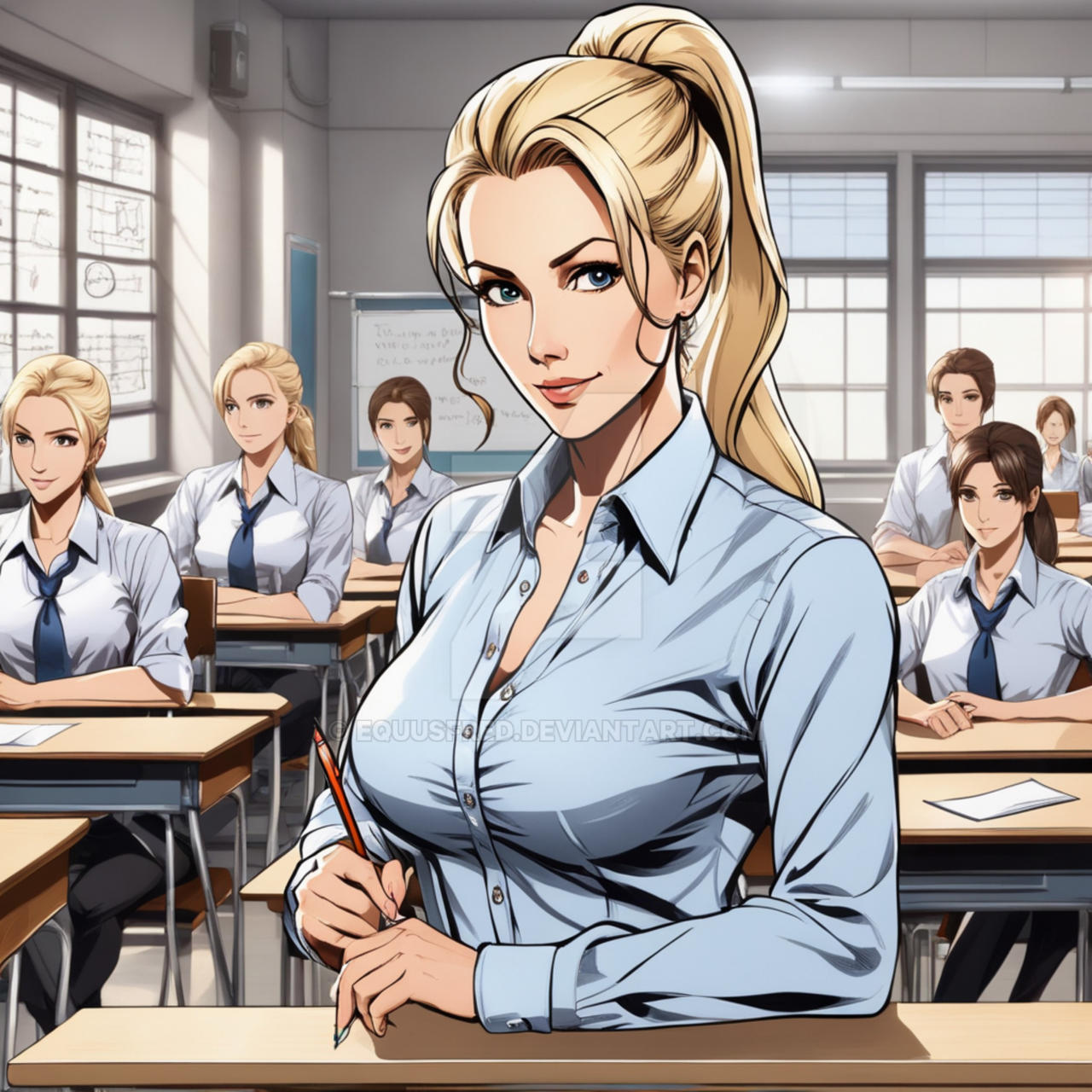 Teacher In The Classroom By Equusfred On Deviantart