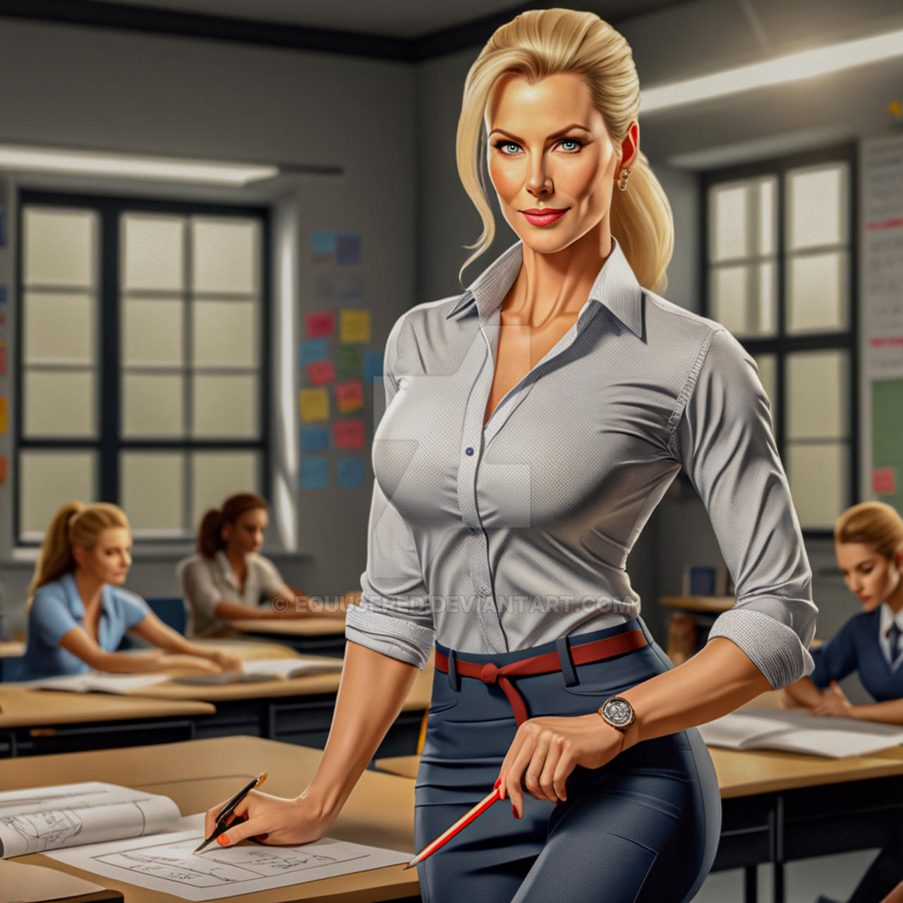 Teacher In The Classroom By Equusfred On Deviantart