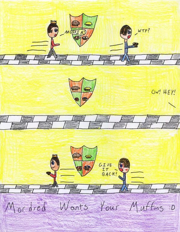 Mordred Wants Your Muffins by manymythsbusted93 on DeviantArt