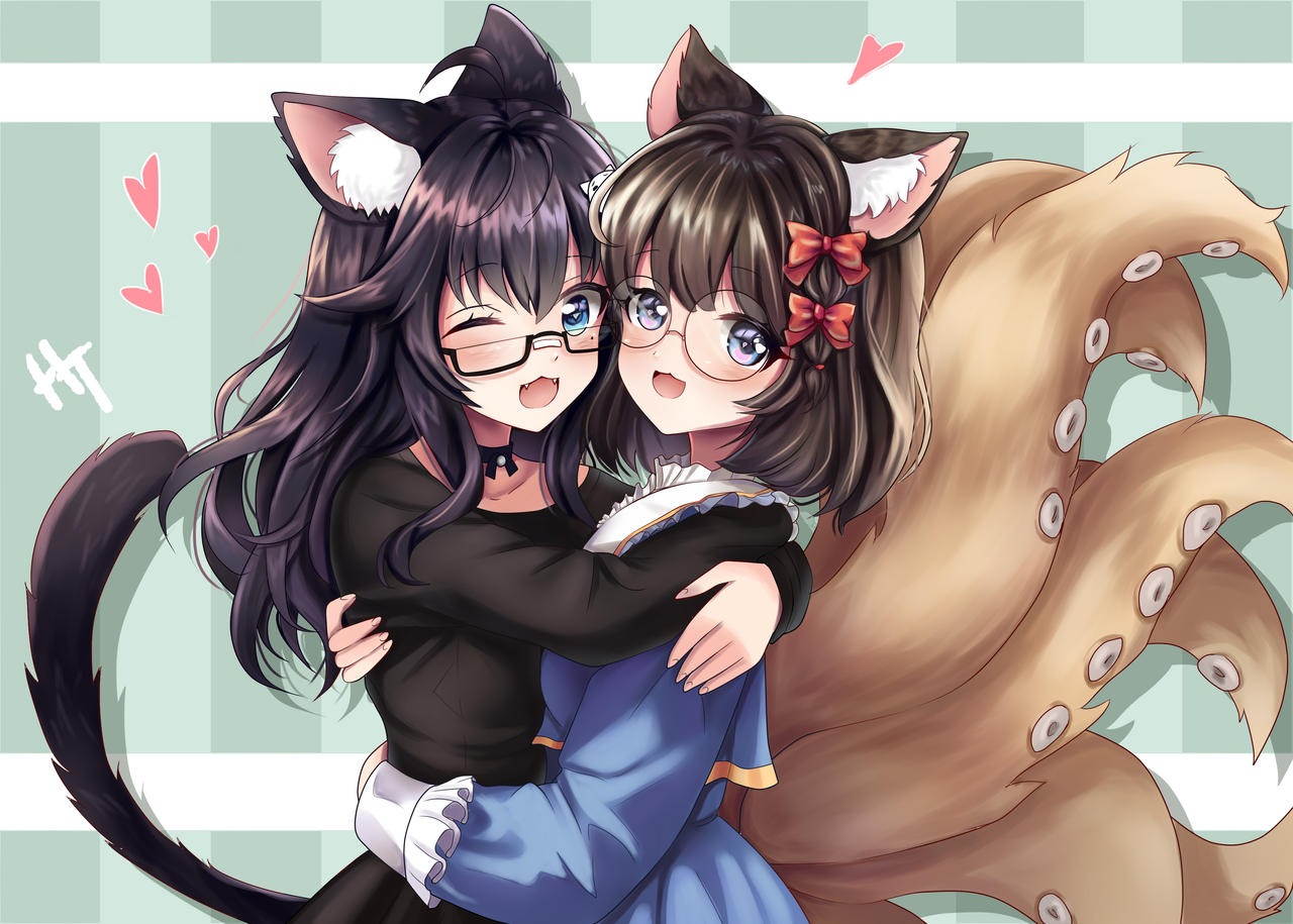 Commission Anime Girls By Himetyan On Deviantart