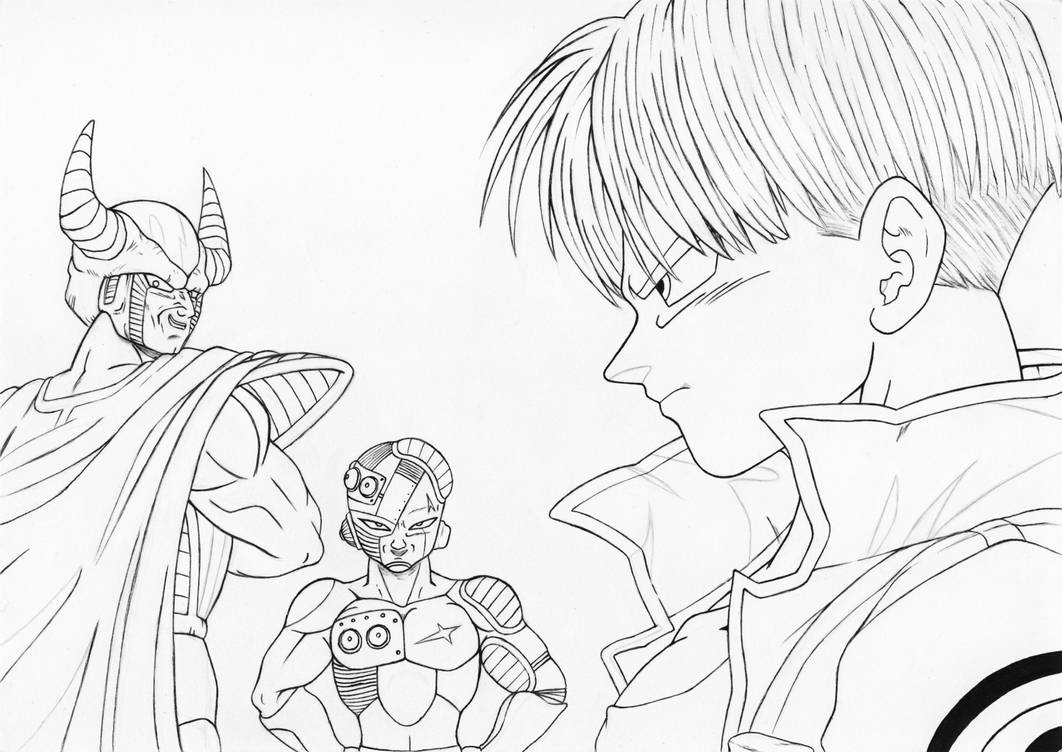 Dbz Trunks Vs Freeza Traditional By Foxero18 On Deviantart