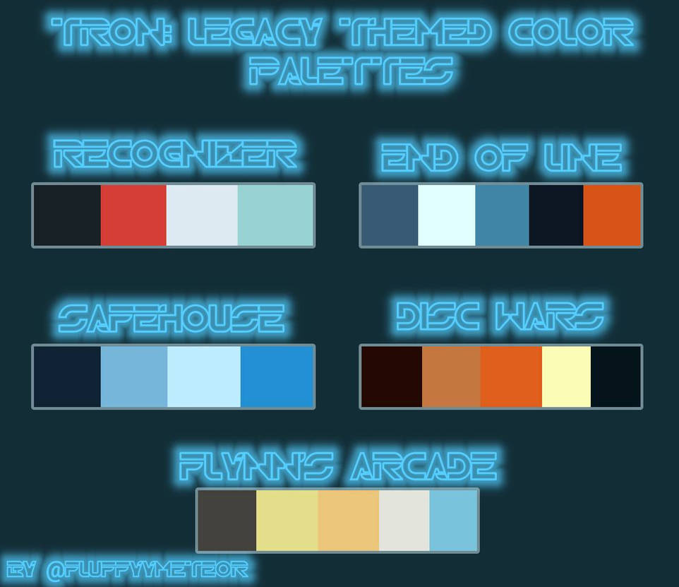 Tron Legacy Themed Color Palettes By Shapeshifting Menace On DeviantArt tron-legacy-themed-color-palettes-by-shapeshifting-menace-on-deviantart