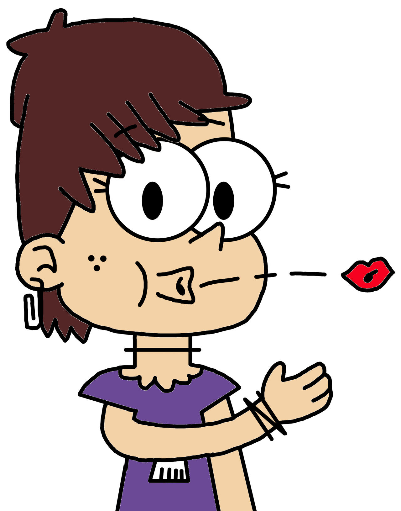 Luna Loud Giving Kiss By Nicholasvinhchaule On Deviantart