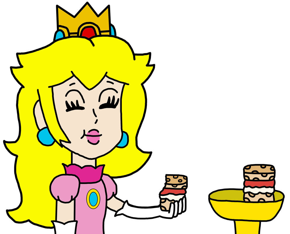 Princess Peach Eating Scones By Nicholasvinhchaule On Deviantart