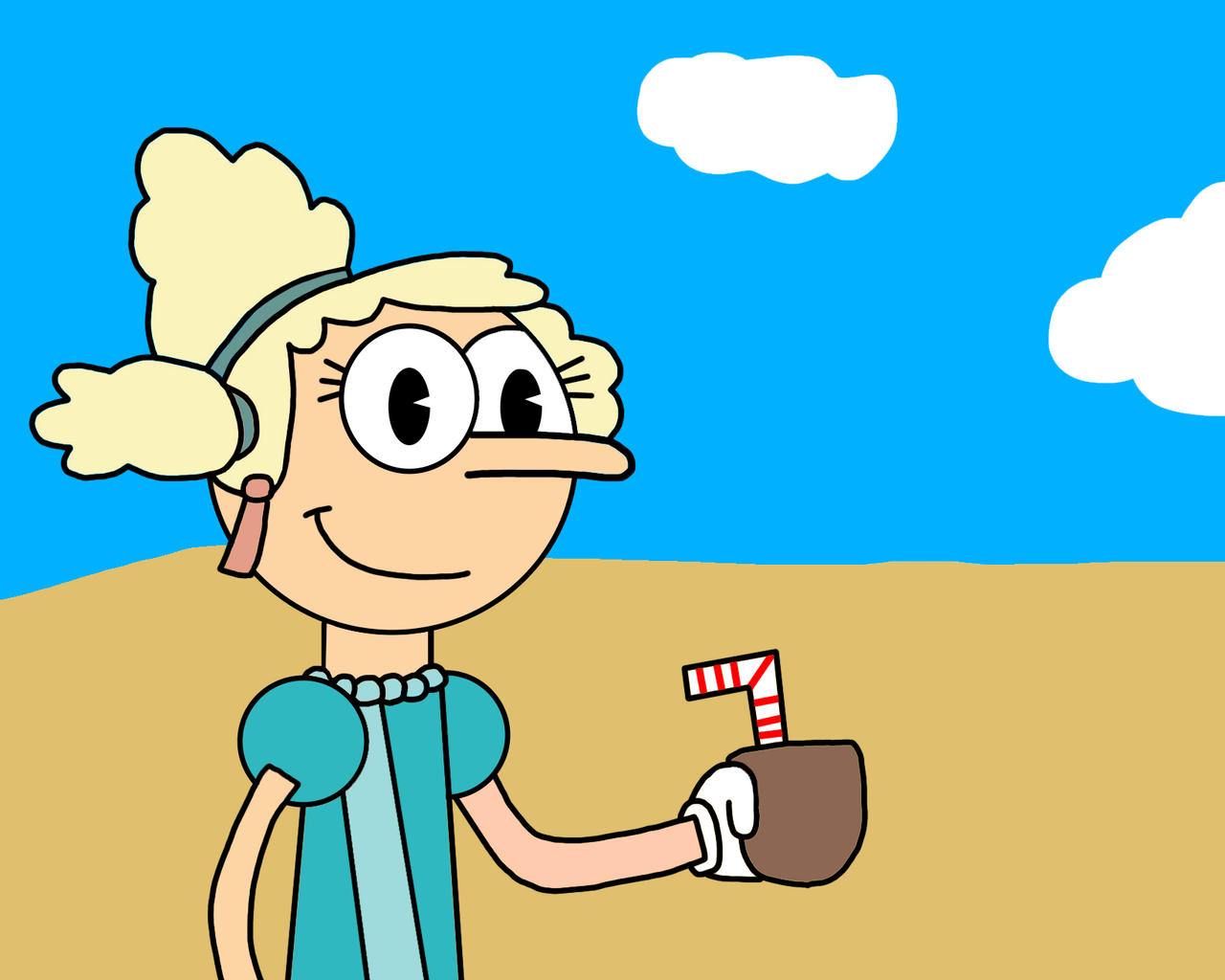 Sally Stageplay With A Coconut Water At Beach By Nicholasvinhchaule95 On Deviantart