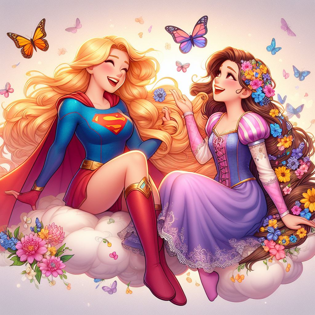 Superman And Rapunzel Having Fun Ai Art By Evandromarquesamv On Deviantart
