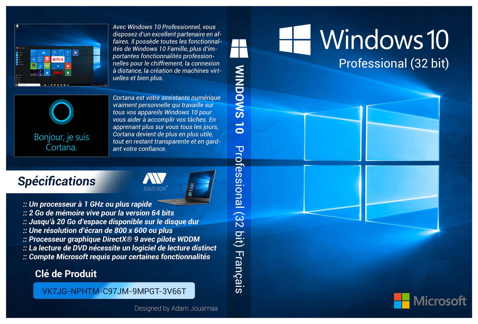 Windows 10 Pro 32 bit Francais Cover DVD HD by adamjouamaa on DeviantArt Windows 10 Pro 32 bit Francais Cover DVD HD by adamjouamaa on DeviantArt