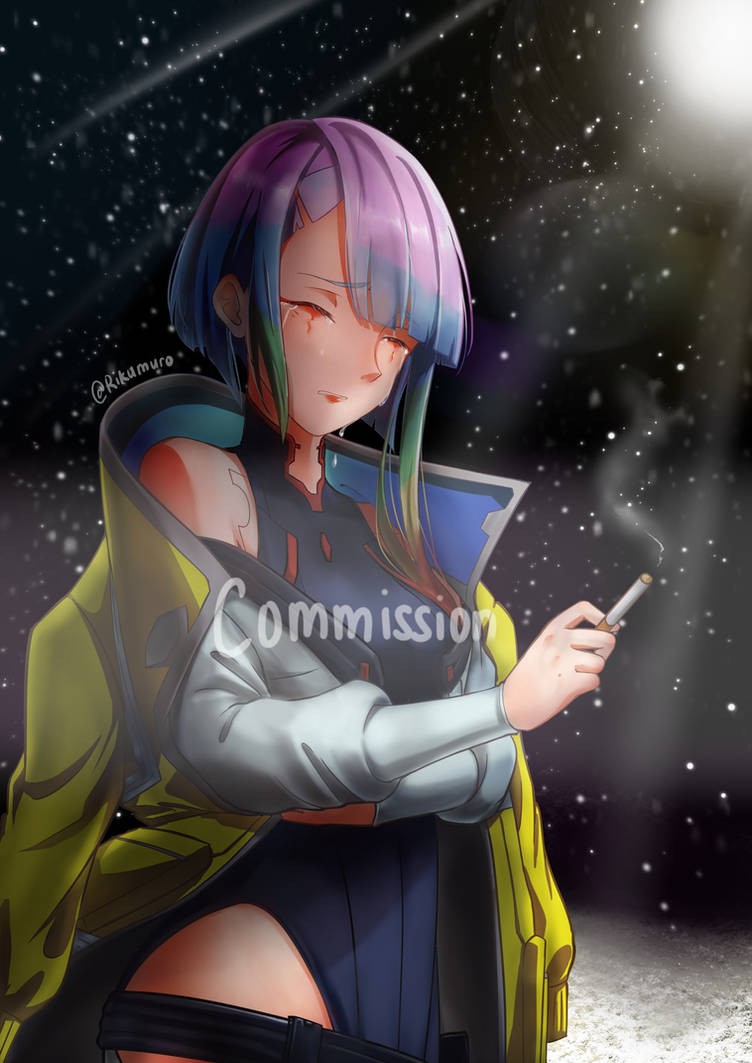 Lucyna Lucy Kushinada Cyberpunk Commission By Rkmr X On Deviantart