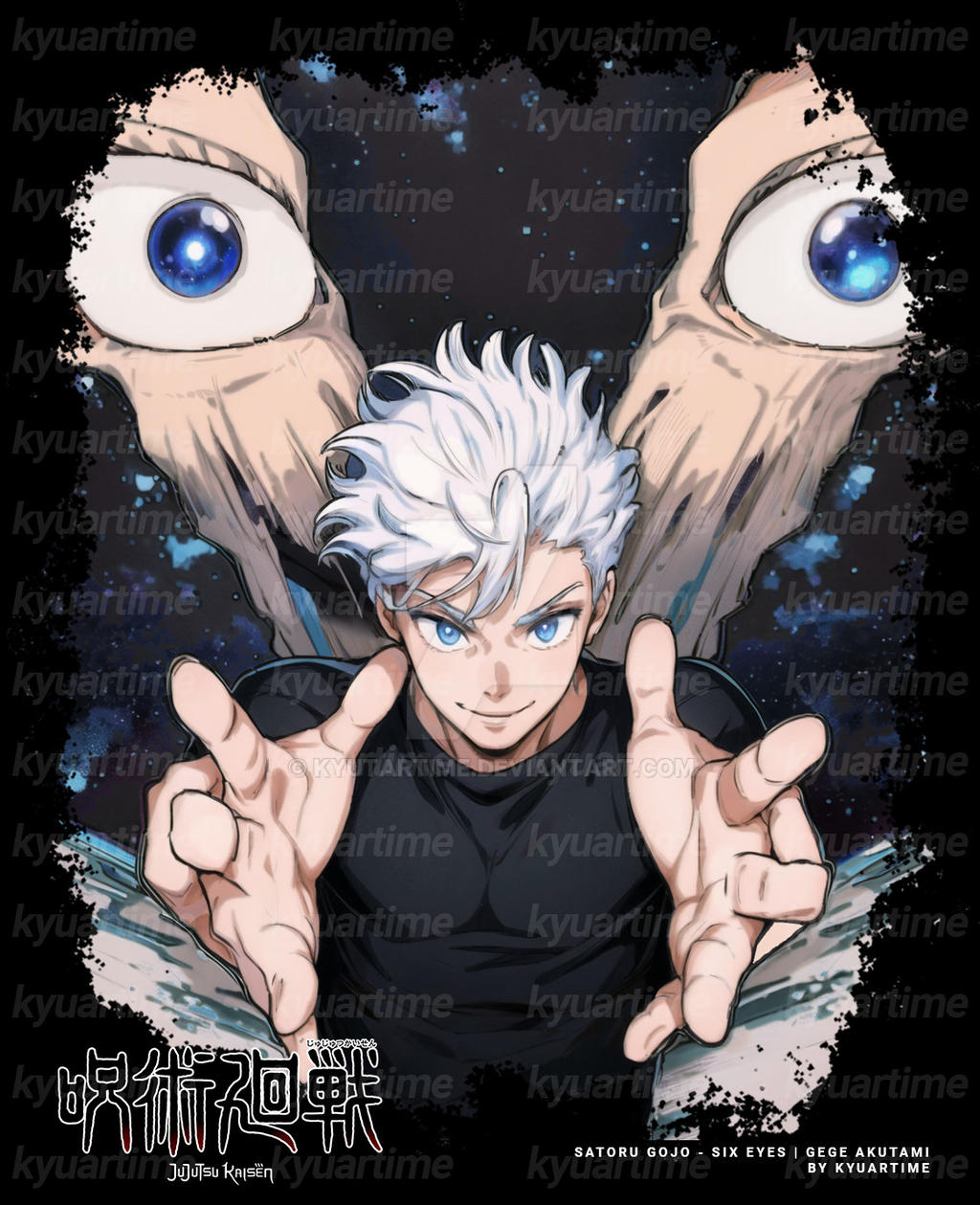Satoru Gojo Six Eyes Jujutsu Kaisen By Kyutartime On Deviantart
