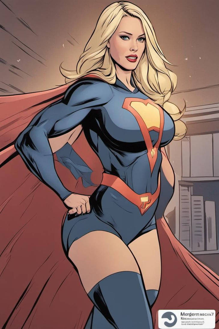 Gorgeous Busty Pregnant Blonde Woman Superhero Law By 20mbuffingto On