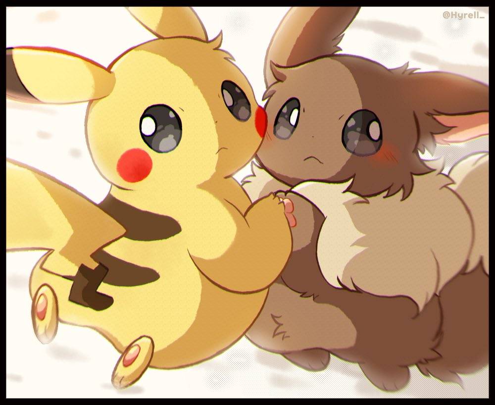 Pikachu And Eevee By Hyrell On Deviantart