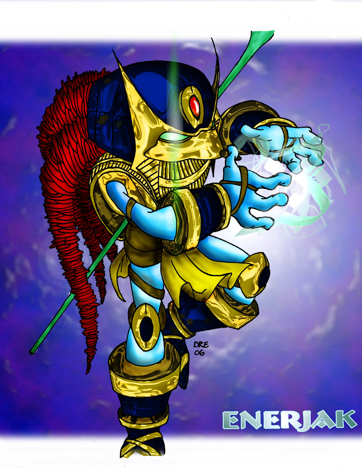 Enerjak coloured by HedgehoggerDR3 on DeviantArt
