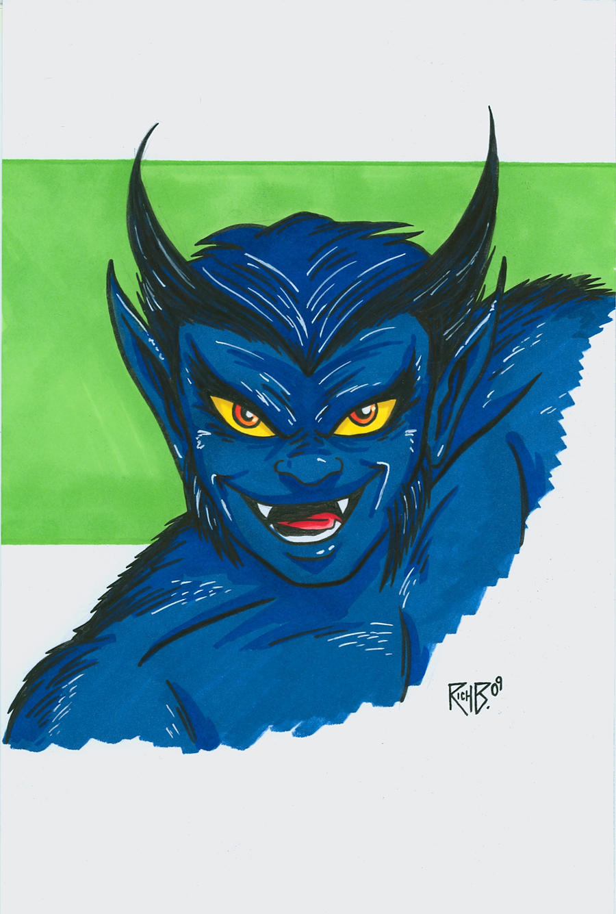 Beast Headshot Colored by RichBernatovech on DeviantArt Beast Headshot Colored by RichBernatovech on DeviantArt