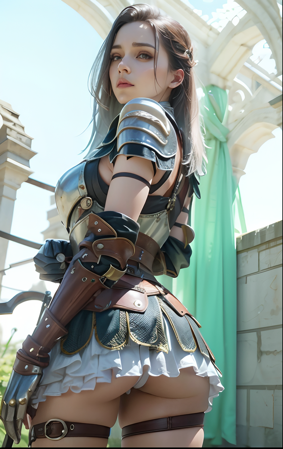 Brunette Warrior Girl In A Battlefield By Rooseveltdark On Deviantart