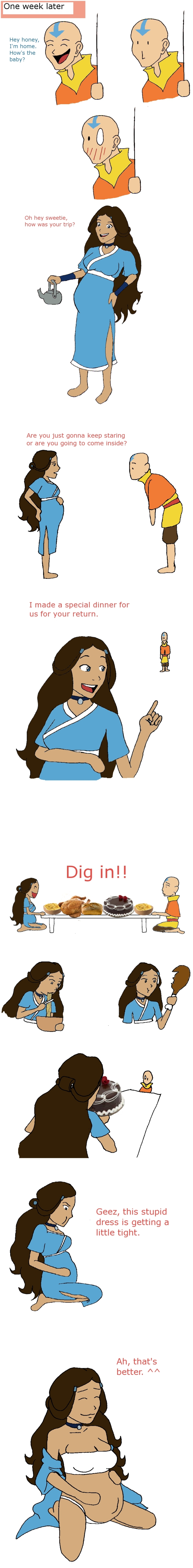 Katara One Week In Pregnancy By Weebie3 On Deviantart