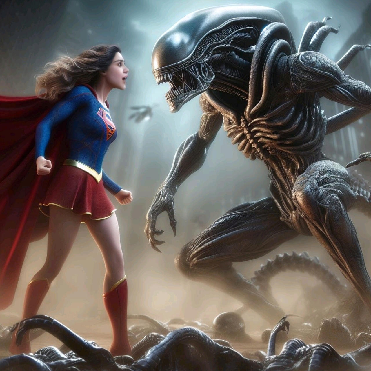 Supergirl Vs Alien By Mp32as On Deviantart