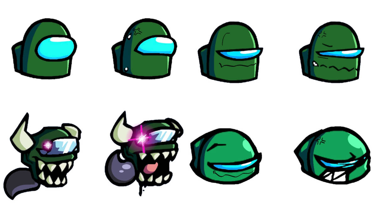 Fnf Green Imposter Icons Remake By Gboogie32 On Deviantart