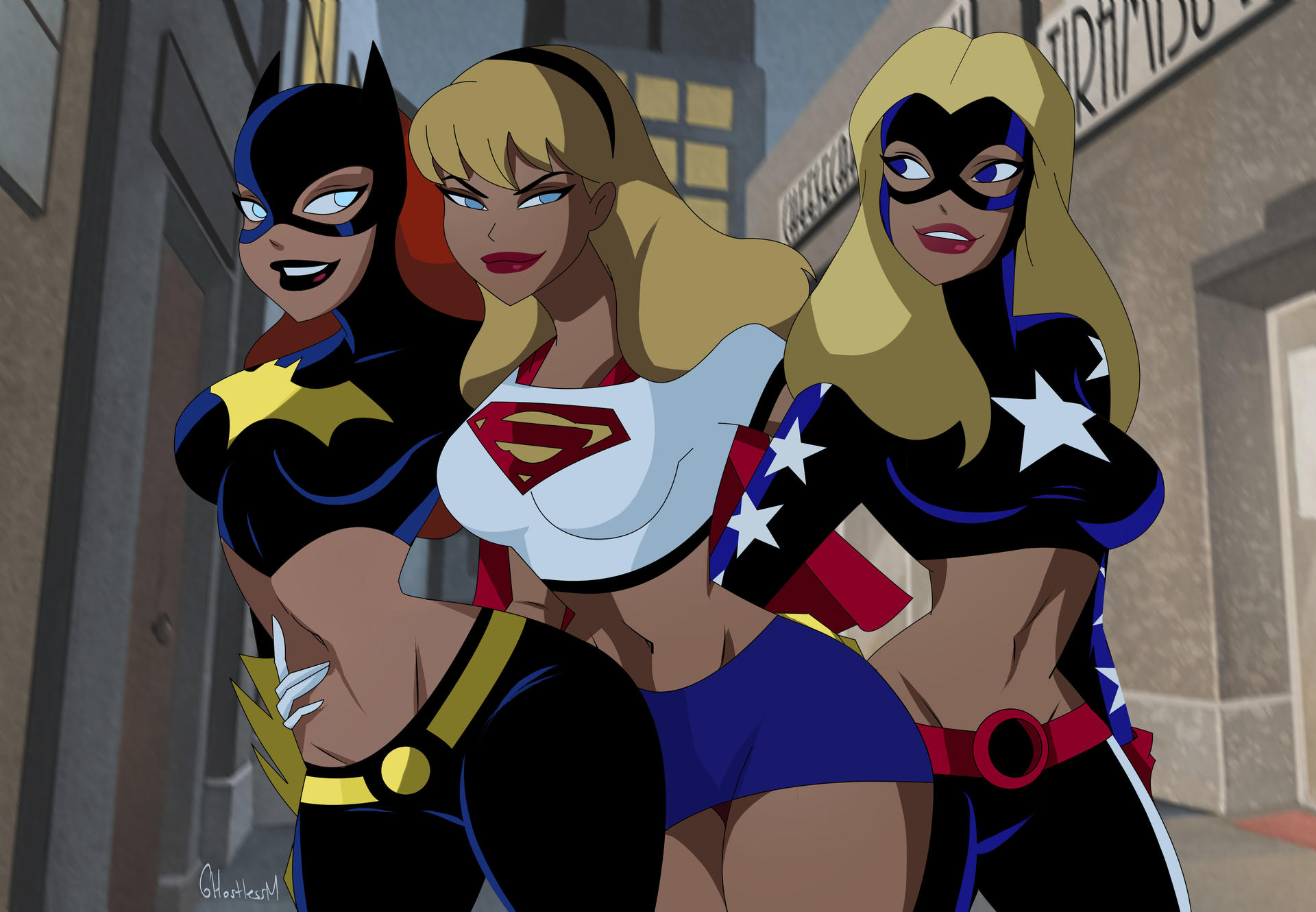 Barbara X Kara X Courtney Dcau Commission By Ghostlessm On Deviantart