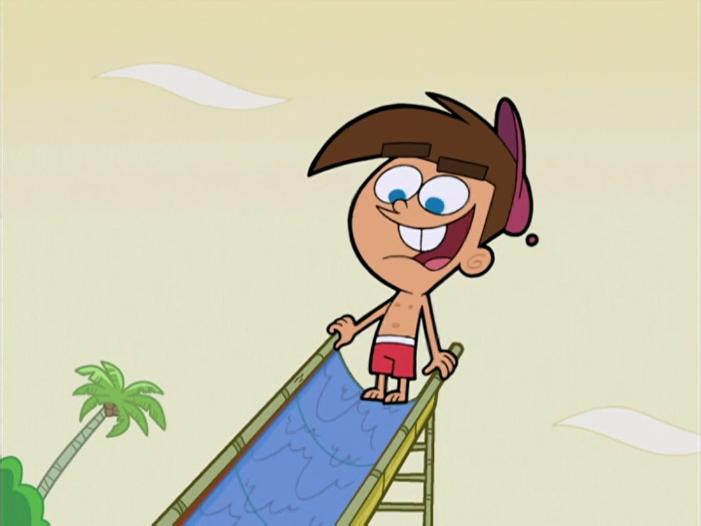 Timmy Turner On A Waterslide By Blazerpro On Deviantart