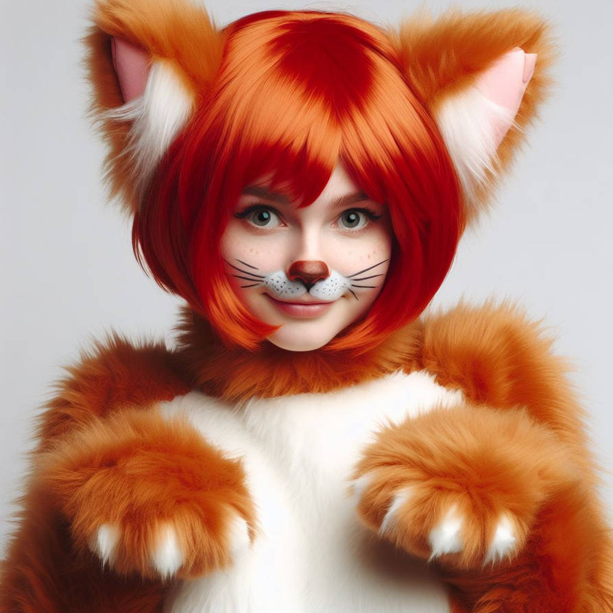 Cute Chubby Red Haired Ginger Fur Catgirl By Mysticnitekatt On Deviantart