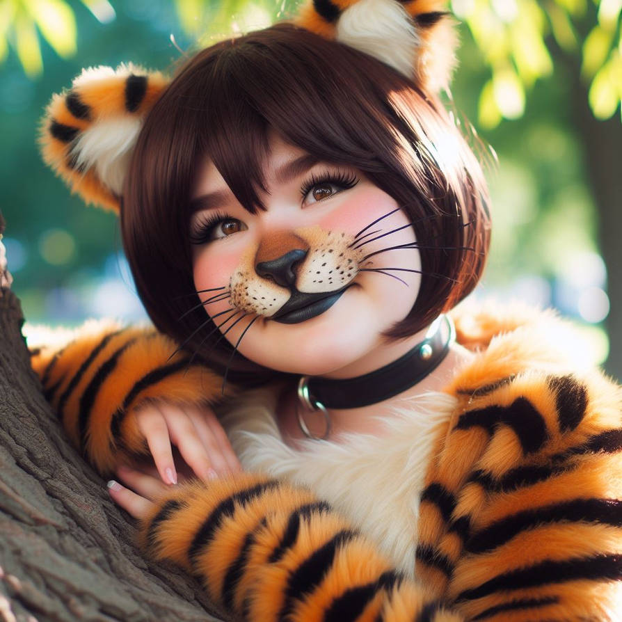 Cute Chubby Tiger Girl Catgirl Tiger Girl By Mysticnitekatt On Deviantart