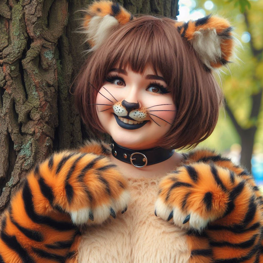 Cute Chubby Tiger Girl Catgirl Tiger Girl By Mysticnitekatt On Deviantart