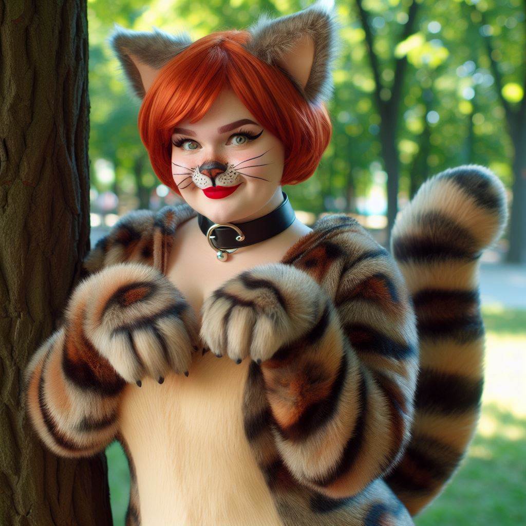 Cute Chubby Ginger Tabby Cat Catgirl By Mysticnitekatt On Deviantart