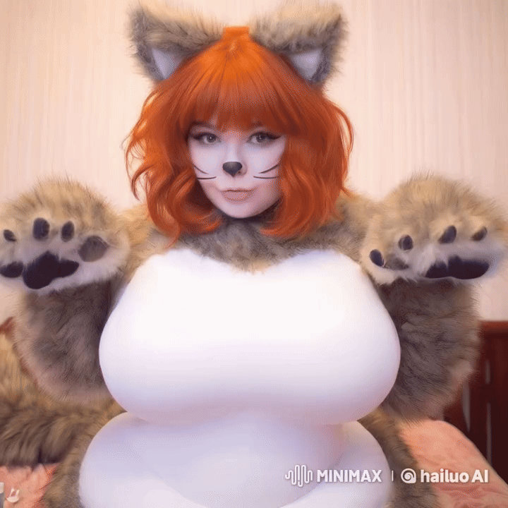 Animated Cute Chubby Ginger Tabby Cat Catgirl By Mysticnitekatt On