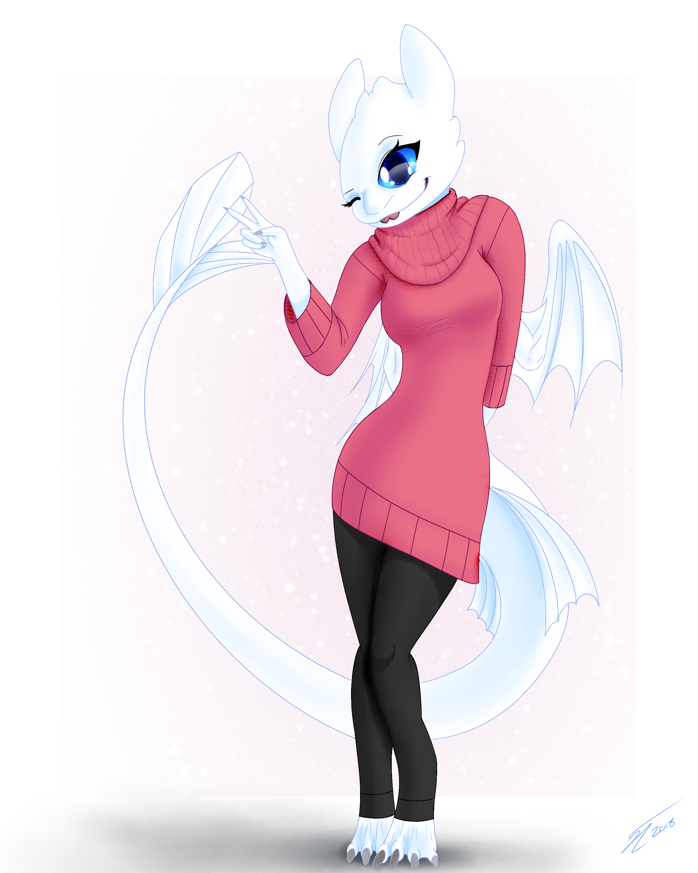 Anthro Light Fury Cozy By Nexel Arts On Deviantart