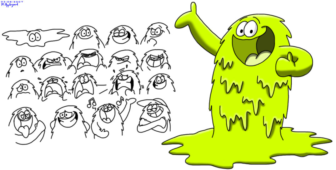 Slick the Slime expressions by BluebottleFlyer on DeviantArt