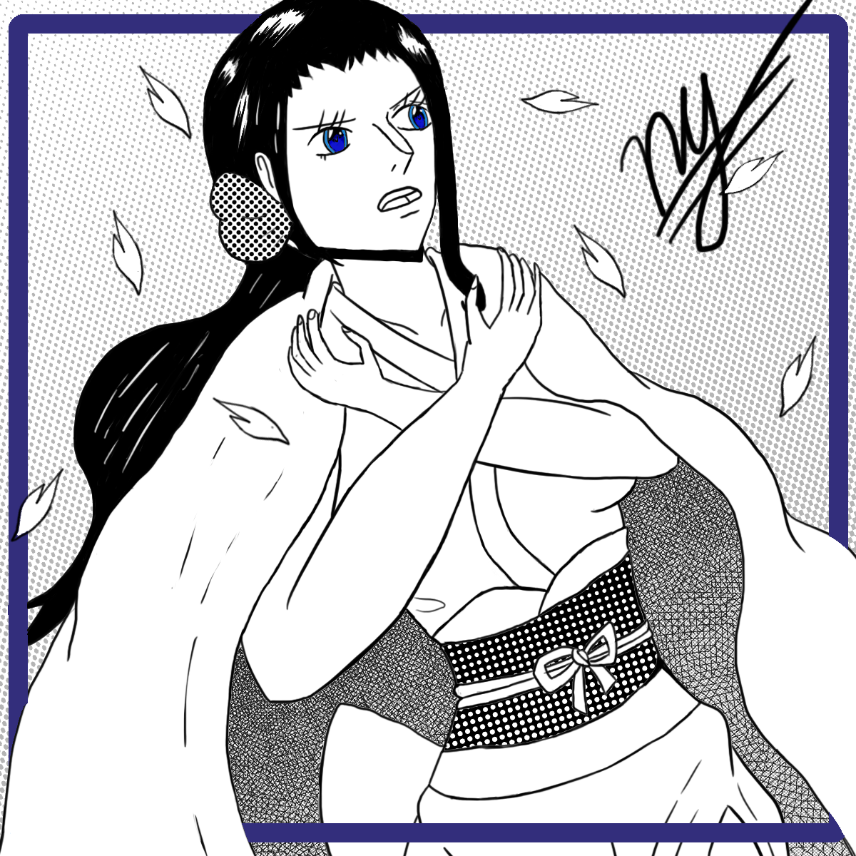 Nico Robin One Piece Manga Art Style By Focaartss On Deviantart