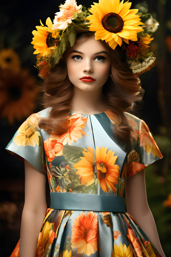 Anthropomorphic Sun Flower Girl By Hazelnutgarden On Deviantart
