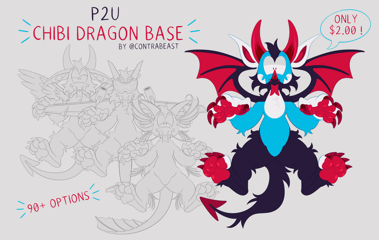 P2U Chibi Dragon Base by contrabeast on DeviantArt P2U Chibi Dragon Base by contrabeast on DeviantArt