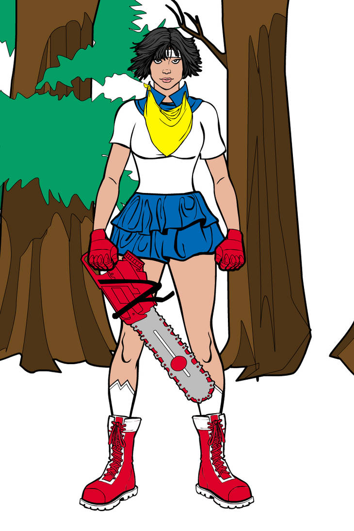 Street Fighter Sakura With Chainsaw Alternate By Usaporkchops On Deviantart