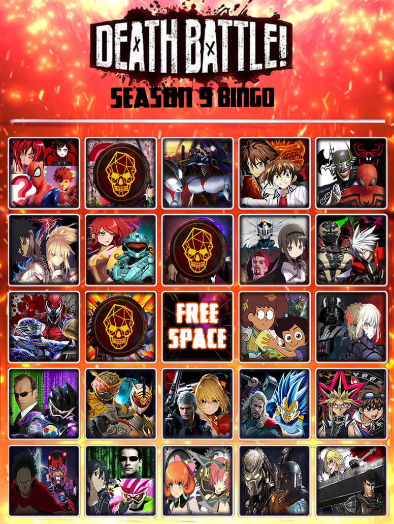 Death Battle Bingo Season 9 3 By Kamenranger80 On DeviantArt death-battle-bingo-season-9-3-by-kamenranger80-on-deviantart