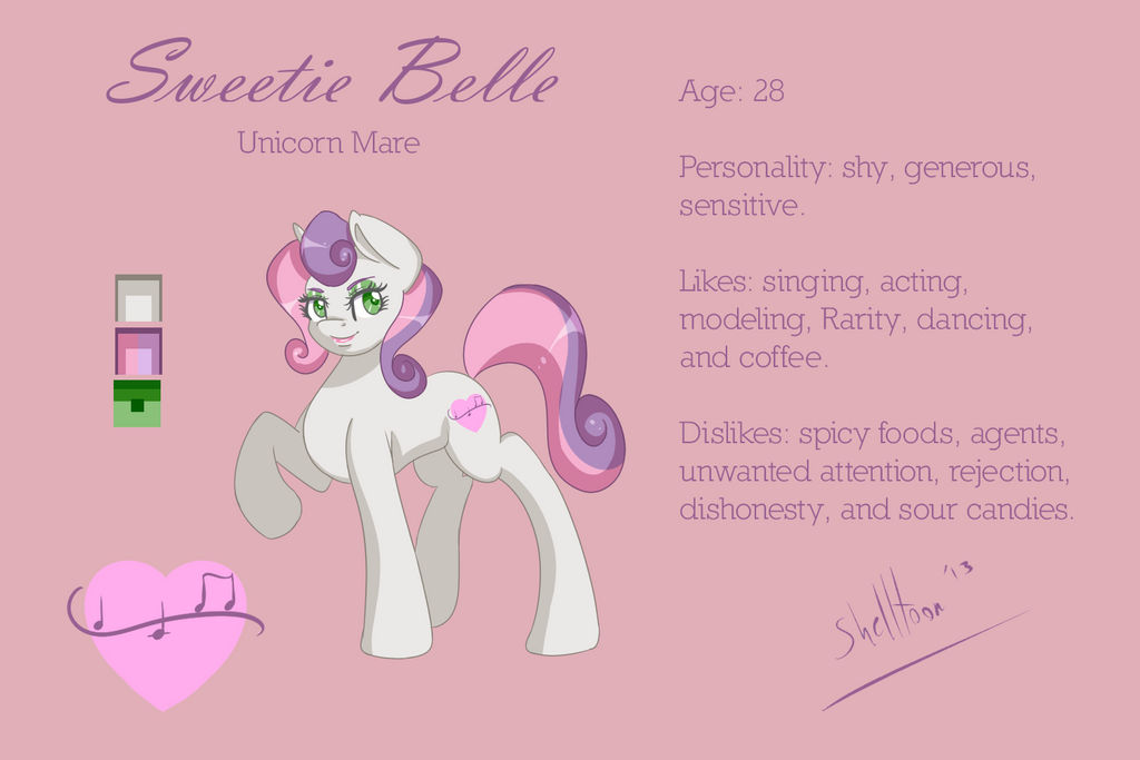Grown Up Sweetie Belle Reference Sheet By Shelltoontv On Deviantart