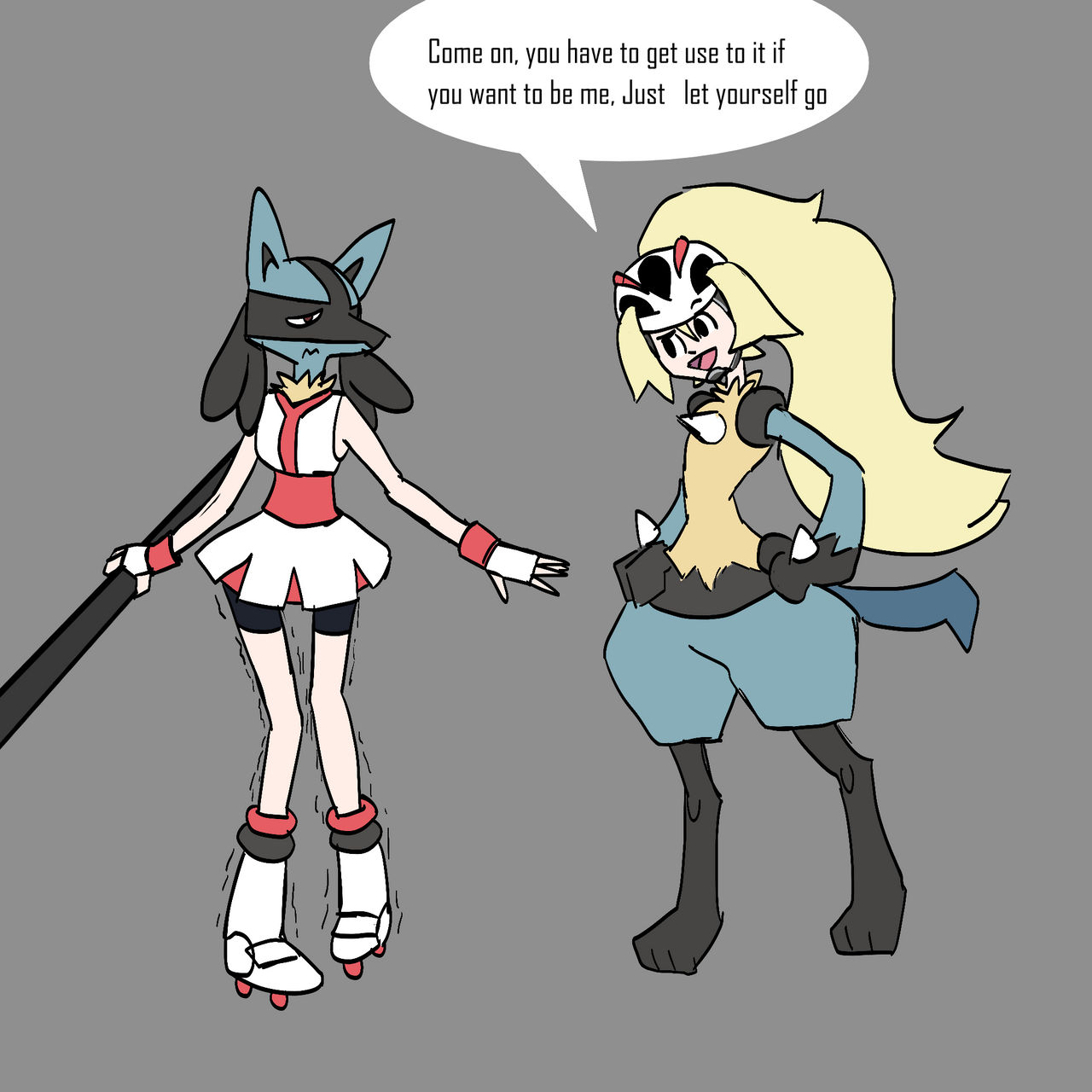 Lucario And Korrina Headswap Pt 1 By Swapslave On Deviantart