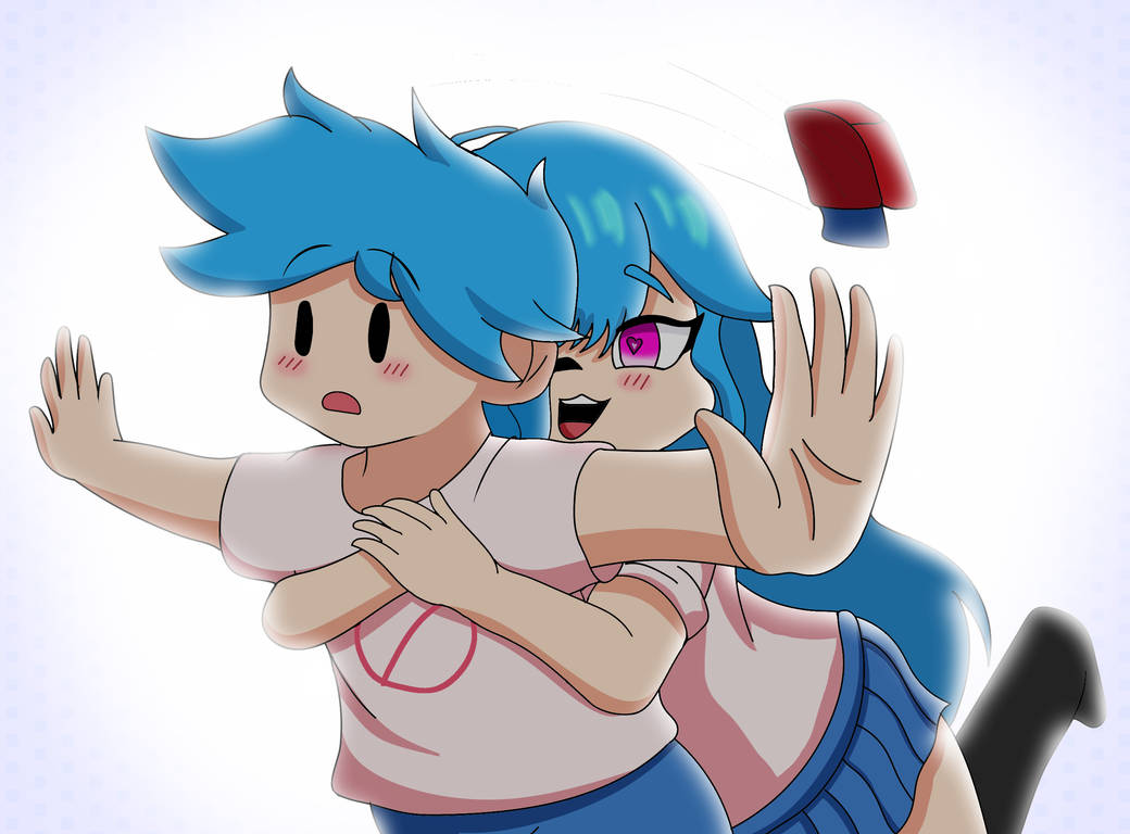 Bf X Sky Falling Into A Hug Fnf Hd Fanart By Rafprosplayer On Deviantart