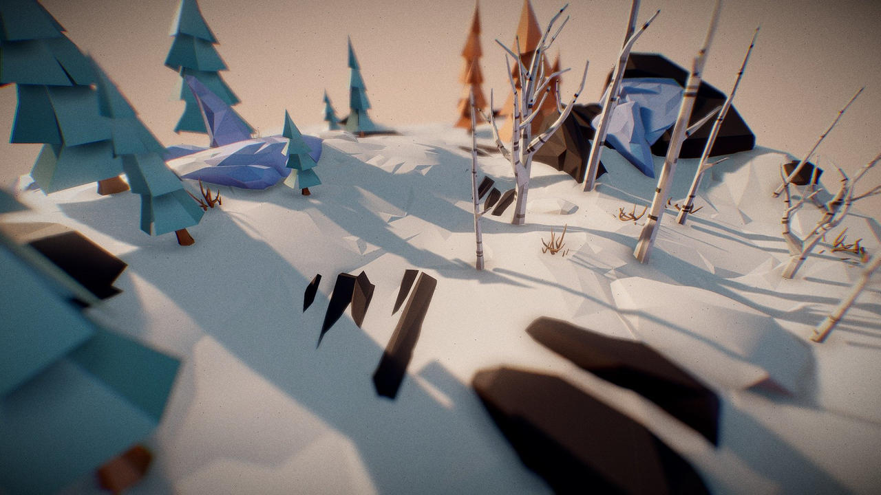 Mmd Low Poly Winter Environment By Yoshxxmmd On Deviantart